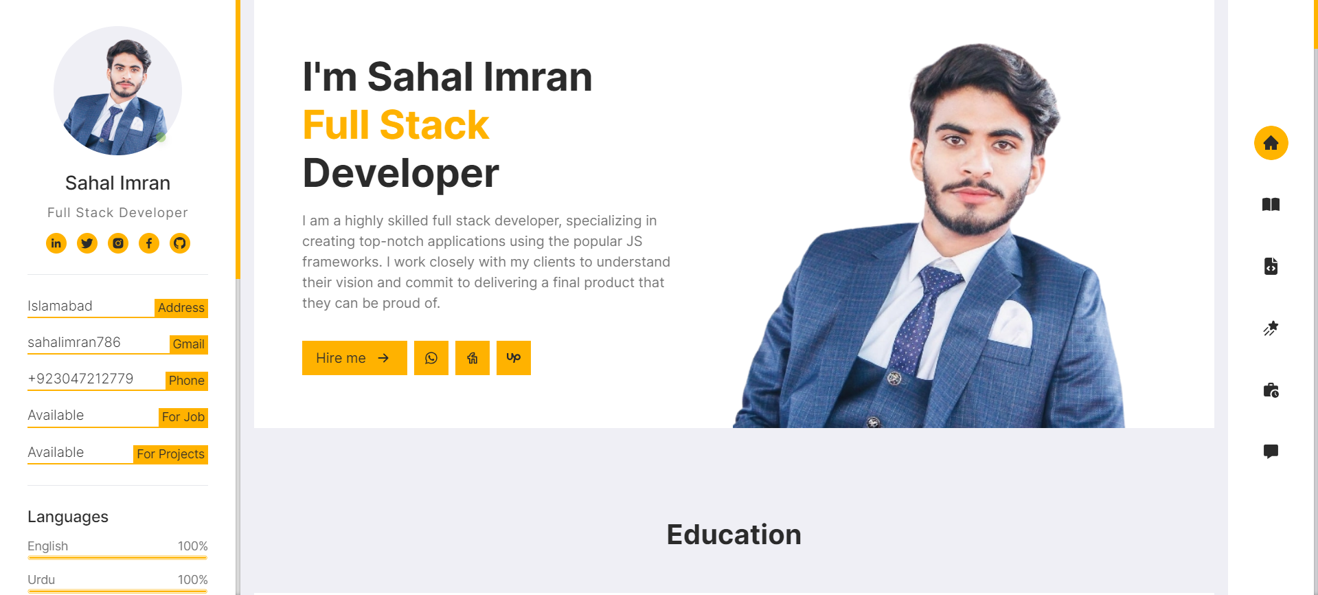 Sahal Imran - Full Stack developer